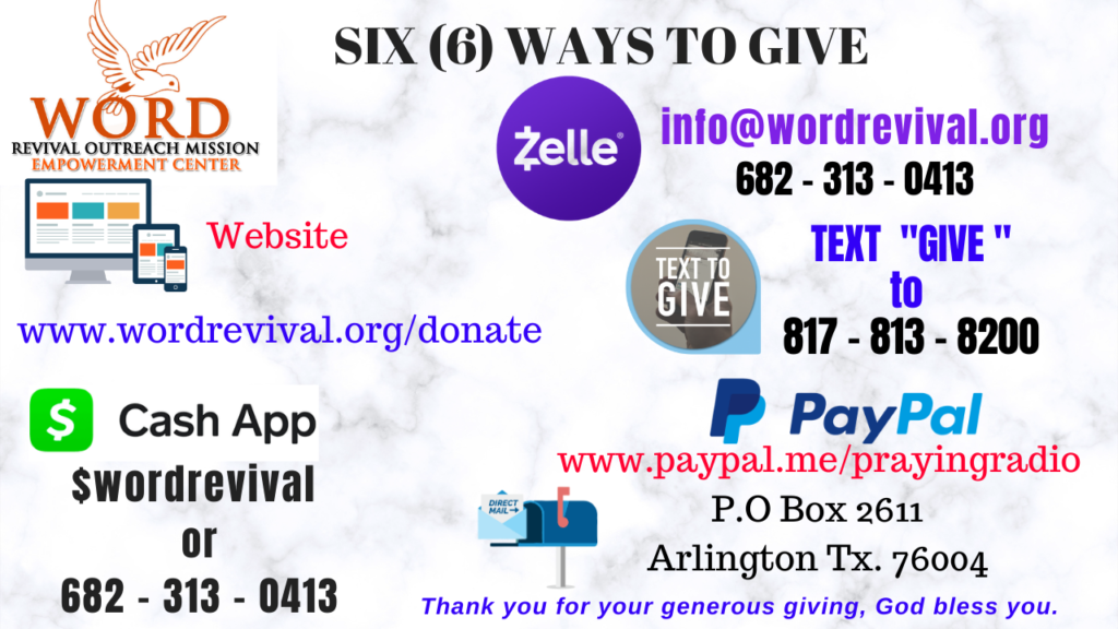 Word Revival Outreach Mission – Donate